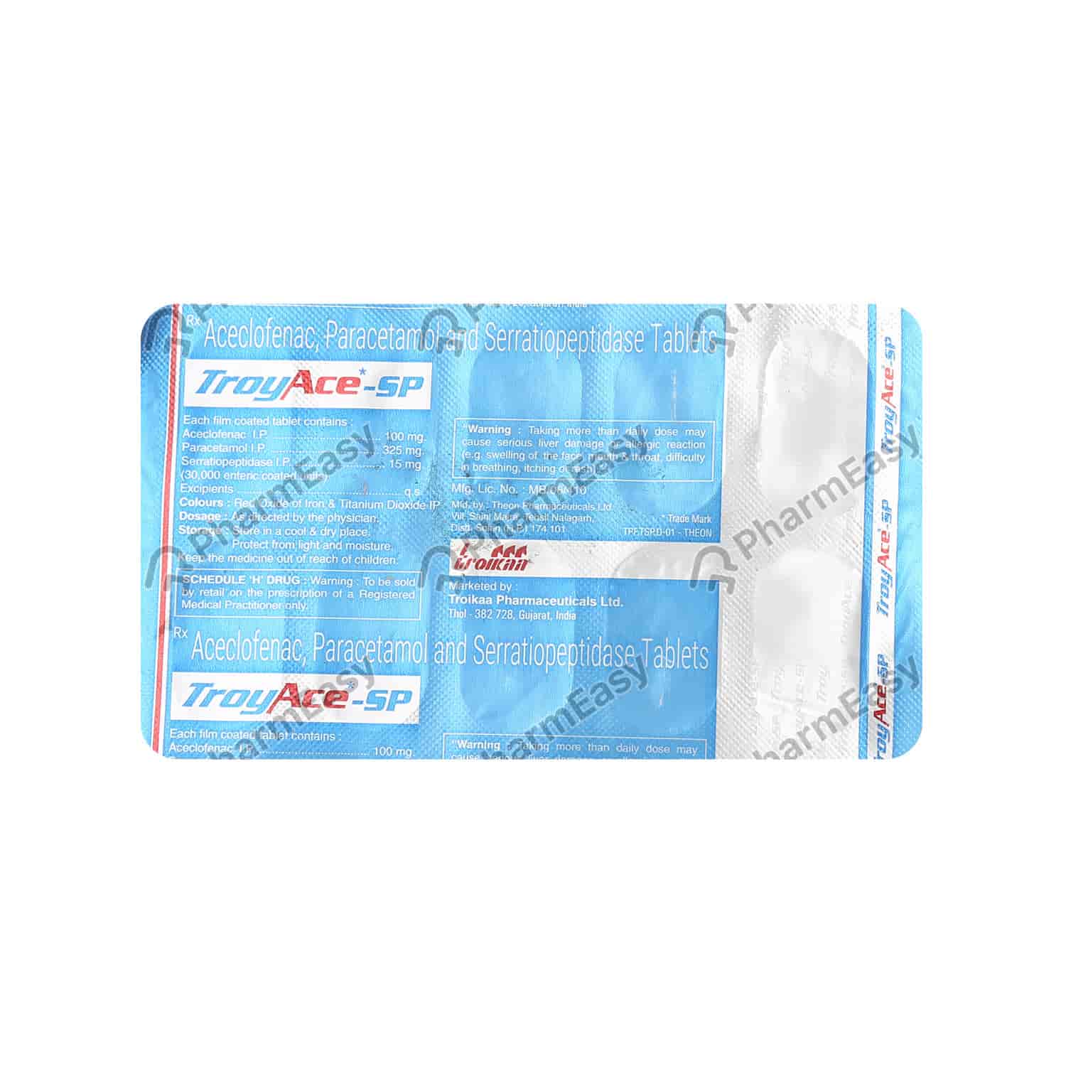 Troyace Sp Tab 10'S - Uses, Side Effects, Dosage, Composition & Price ...