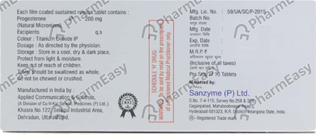 Sugest Sr 200 MG Tablet (10): Uses, Side Effects, Price, Dosage ...