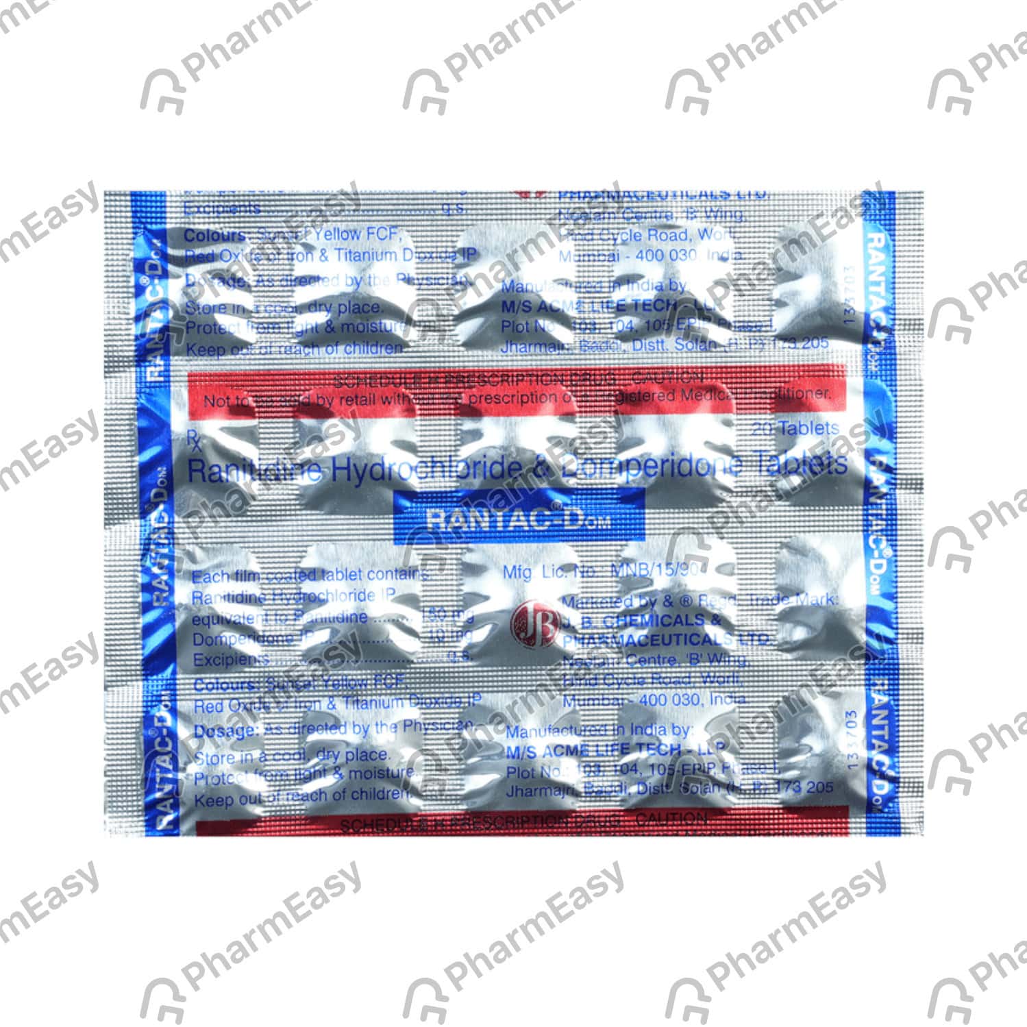 Rantac D Strip Of 10 Tablets: Uses, Side Effects, Price & Dosage ...