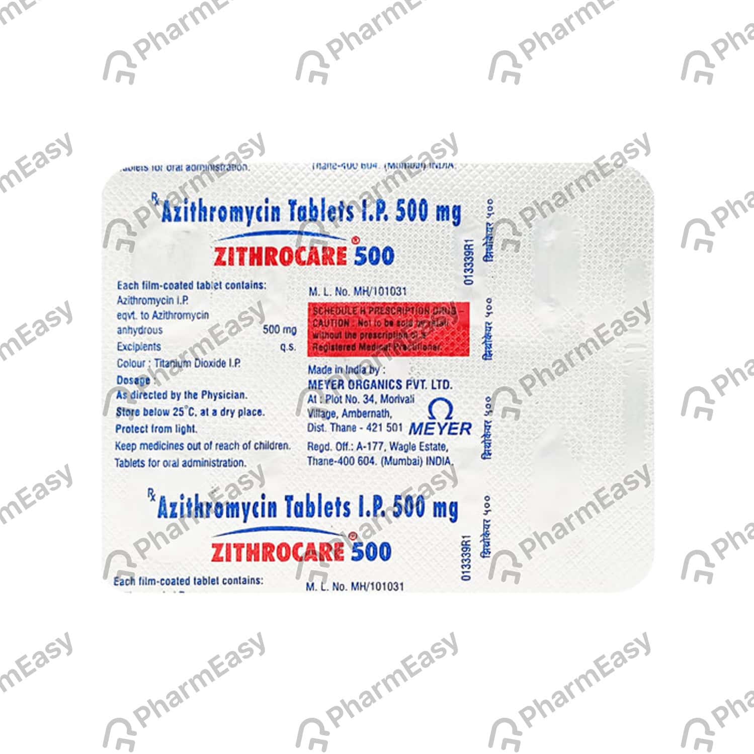 Zithrocare 500 MG Tablet (5): Uses, Side Effects, Price & Dosage ...