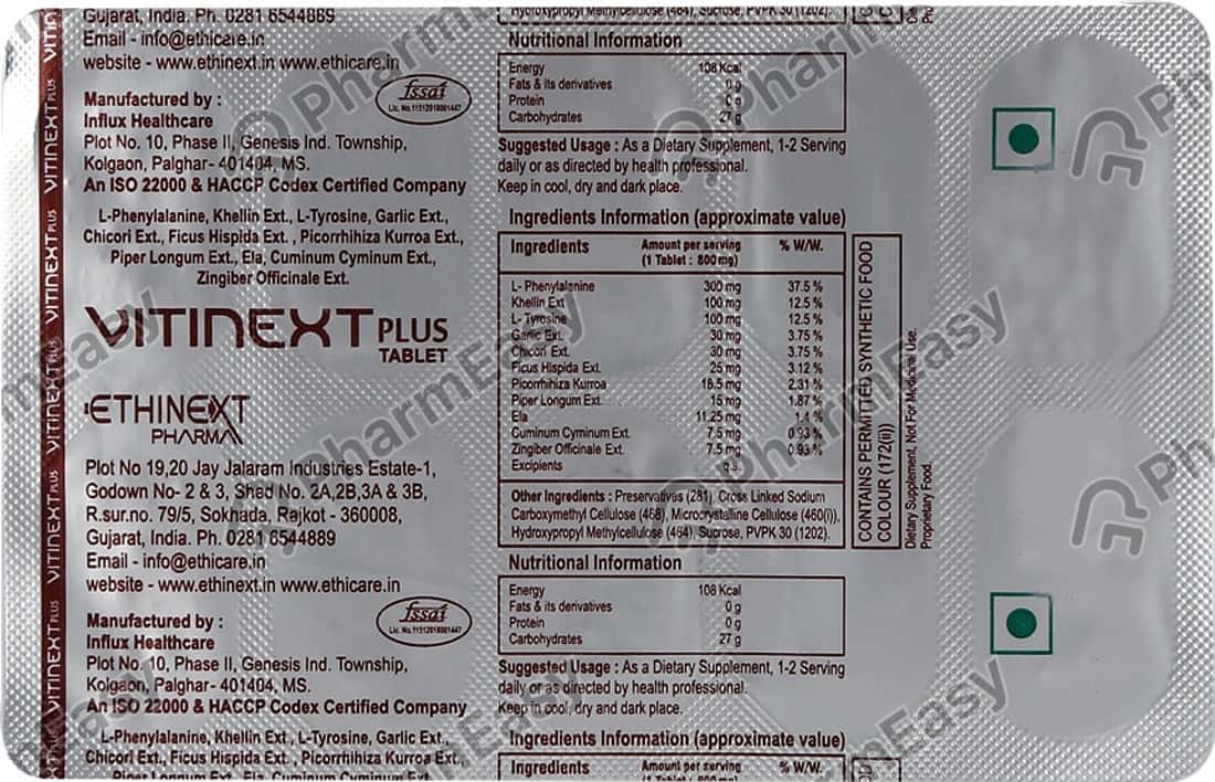 Buy VITINEXT PLUS STRIP OF 10 TABLETS Online & Get Upto 60% OFF at ...