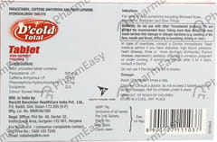 D Cold Total Strip Of 6 Tablets: Uses, Side Effects, Price & Dosage ...