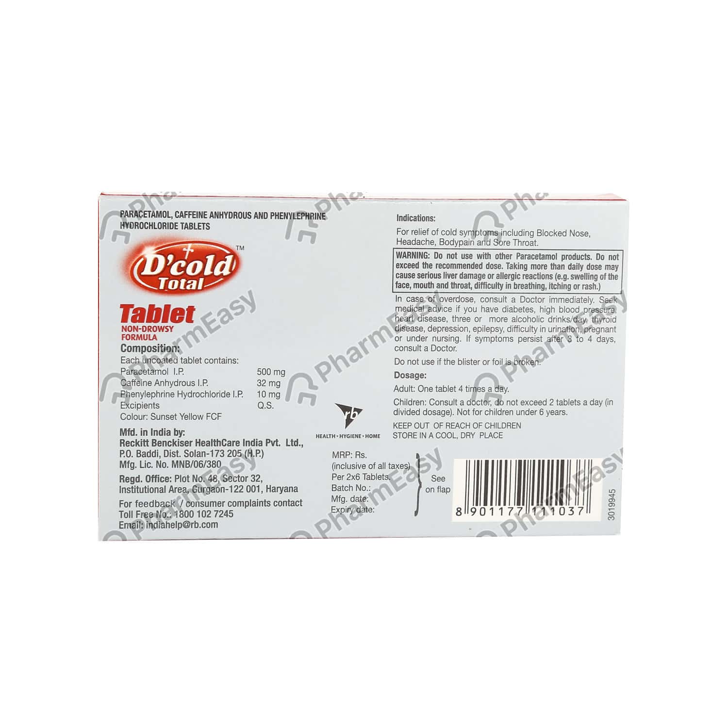 Buy D Cold Total Strip Of 6 Tablets Online at Flat 18% OFF* | PharmEasy