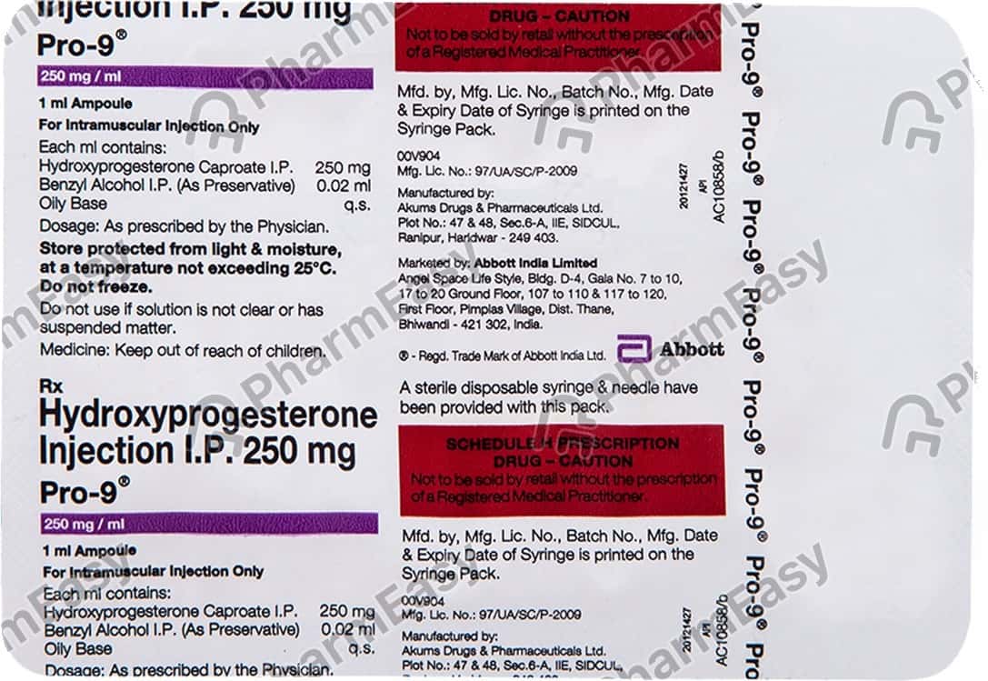 Pro 9 250 MG Injection (1): Uses, Side Effects, Price & Dosage | PharmEasy