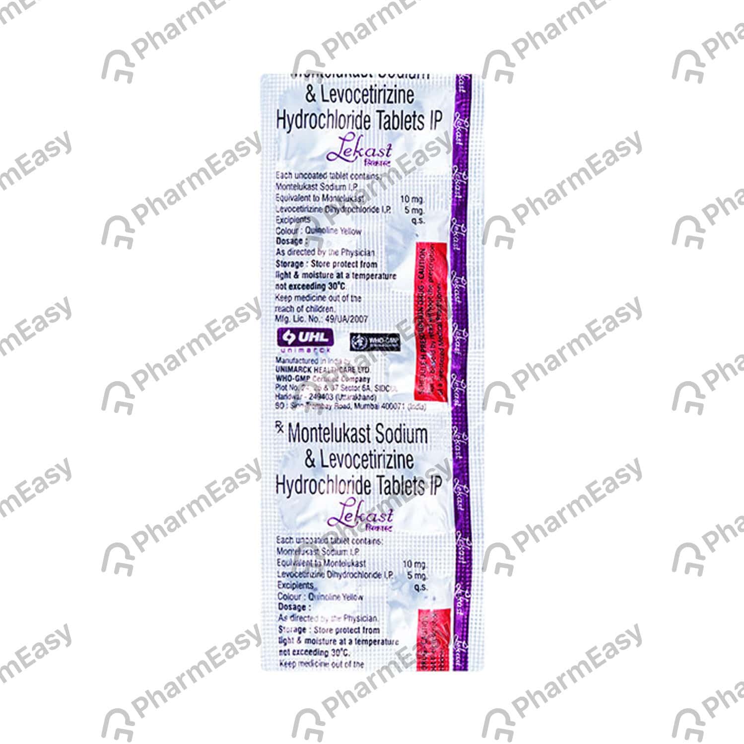 Lekast Strip Of 10 Tablets: Uses, Side Effects, Price & Dosage | PharmEasy