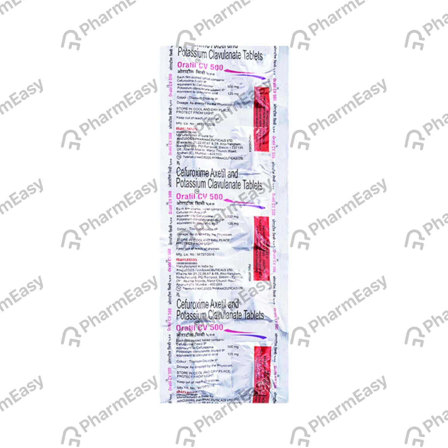 Oratil Cv 500mg Strip Of 10 Tablets: Uses, Side Effects, Price & Dosage ...