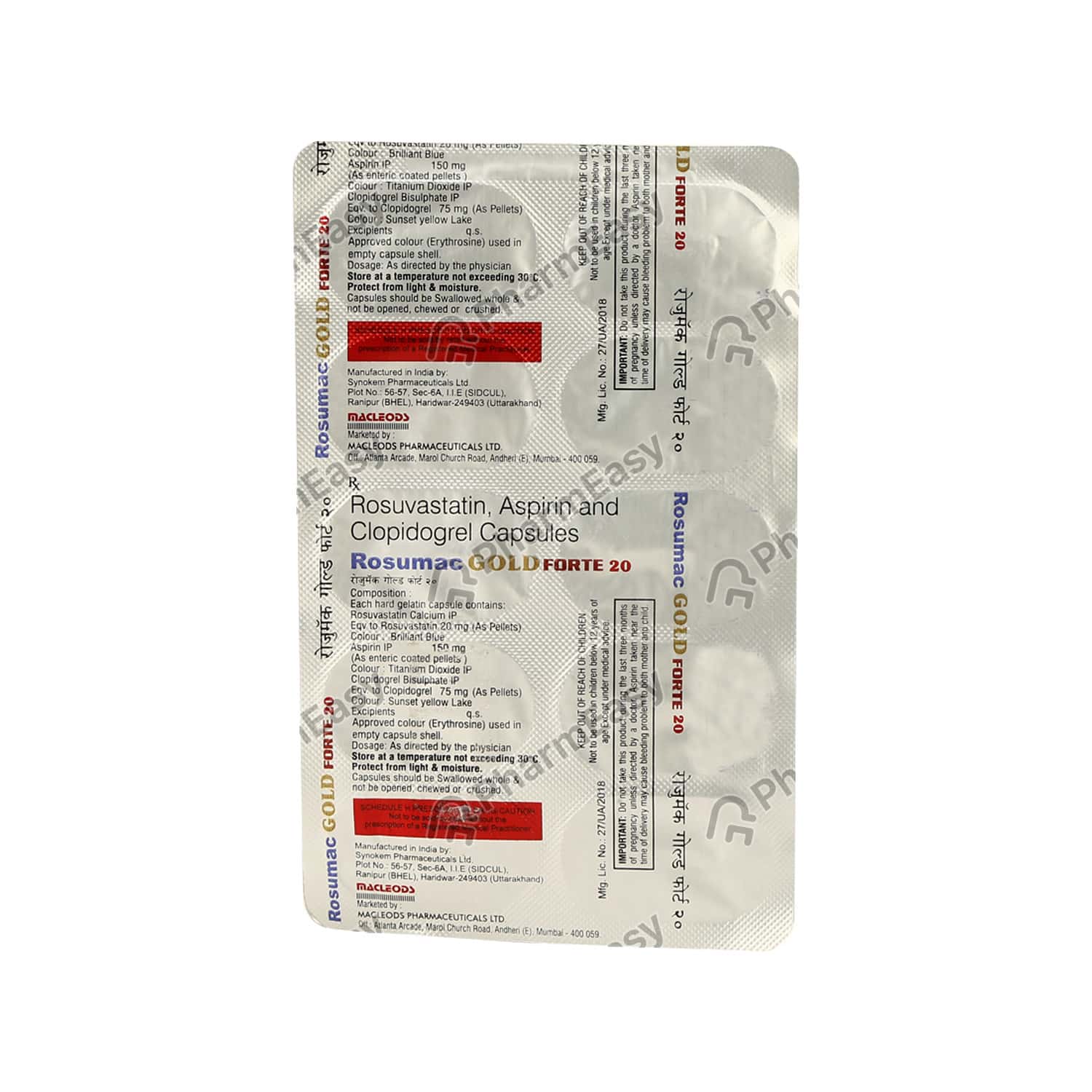 Rosumac Gold Forte 20mg Capsule 10'S - Uses, Side Effects, Dosage ...