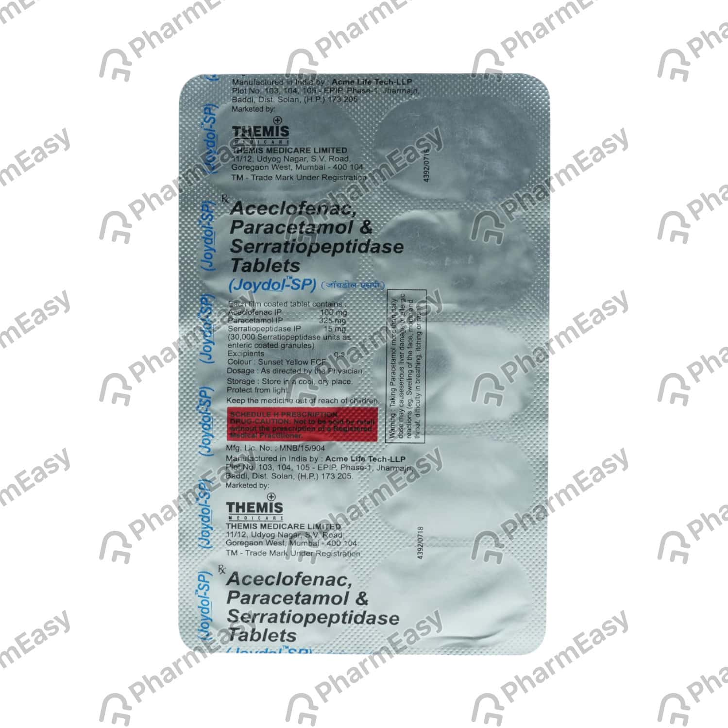 Joydol Sp Strip Of 10 Tablets: Uses, Side Effects, Price & Dosage ...