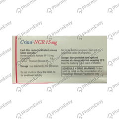 Crina Ncr 15 MG Tablet (10): Uses, Side Effects, Price & Dosage | PharmEasy