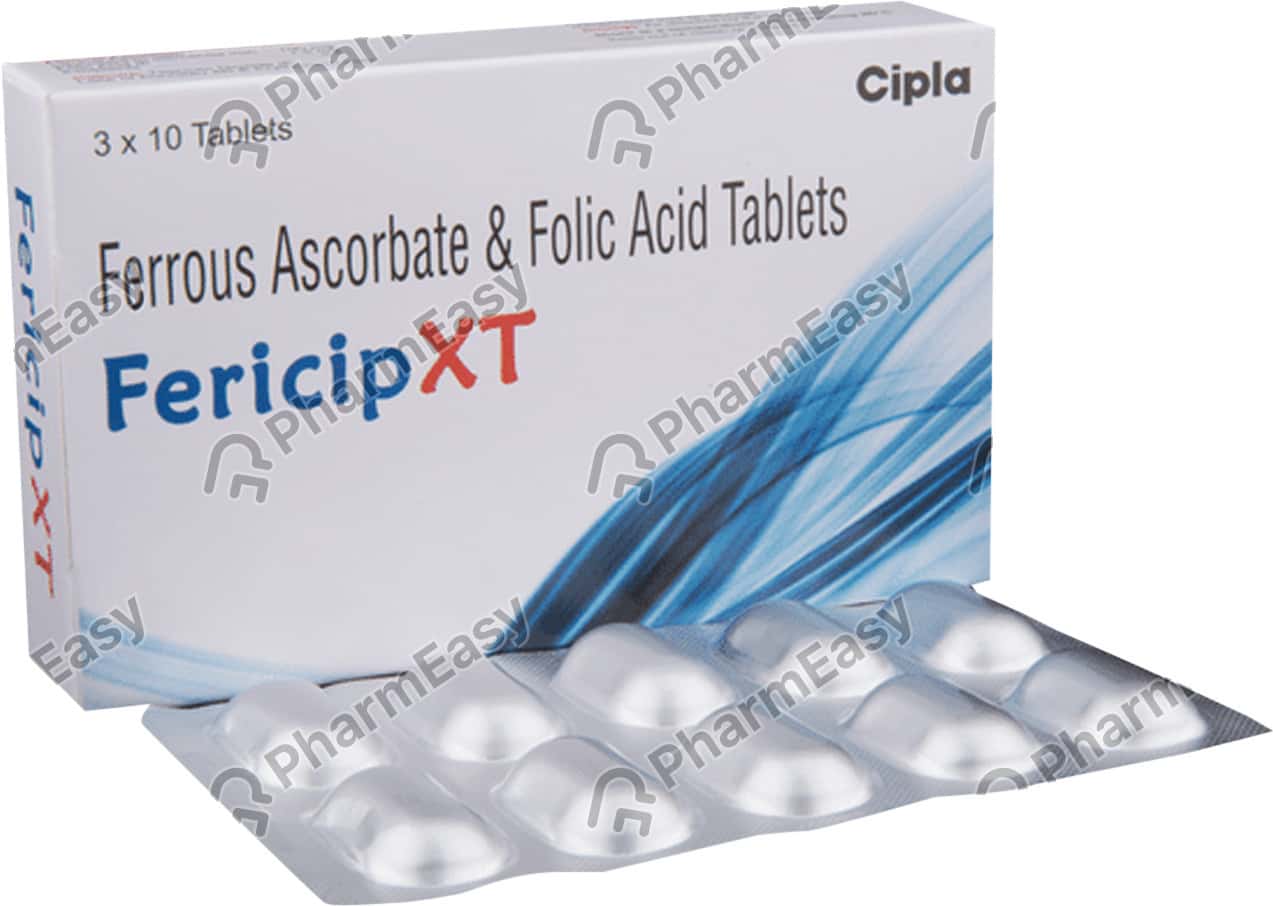 Fericip Xt Strip Of 15 Tablets: Uses, Side Effects, Price & Dosage ...
