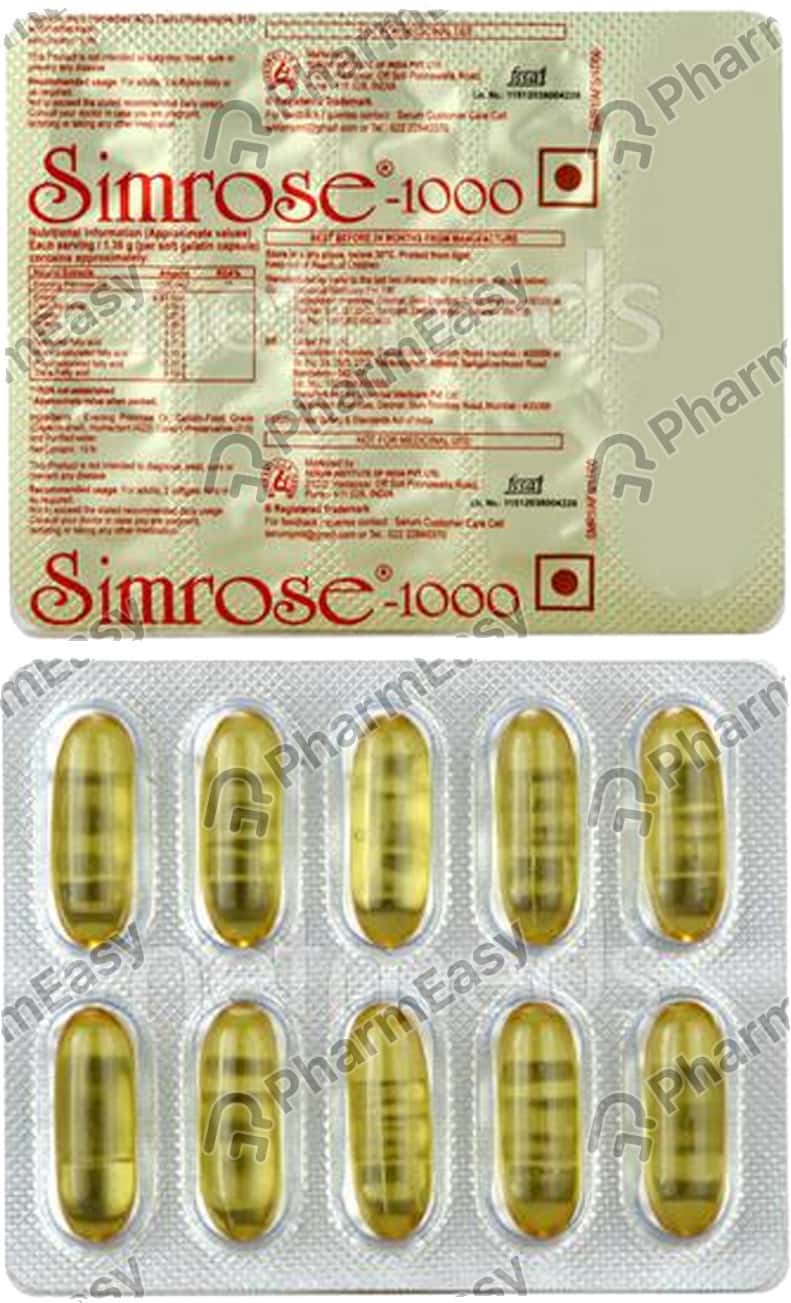 Simrose 1 G Capsule (15): Uses, Side Effects, Price & Dosage | PharmEasy
