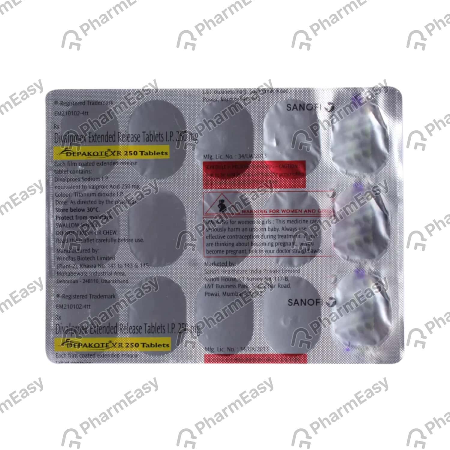 Depakote Xr 250 MG Tablet (10): Uses, Side Effects, Price & Dosage ...