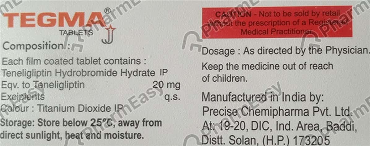 Tegma 20 MG Tablet (10): Uses, Side Effects, Price & Dosage | PharmEasy