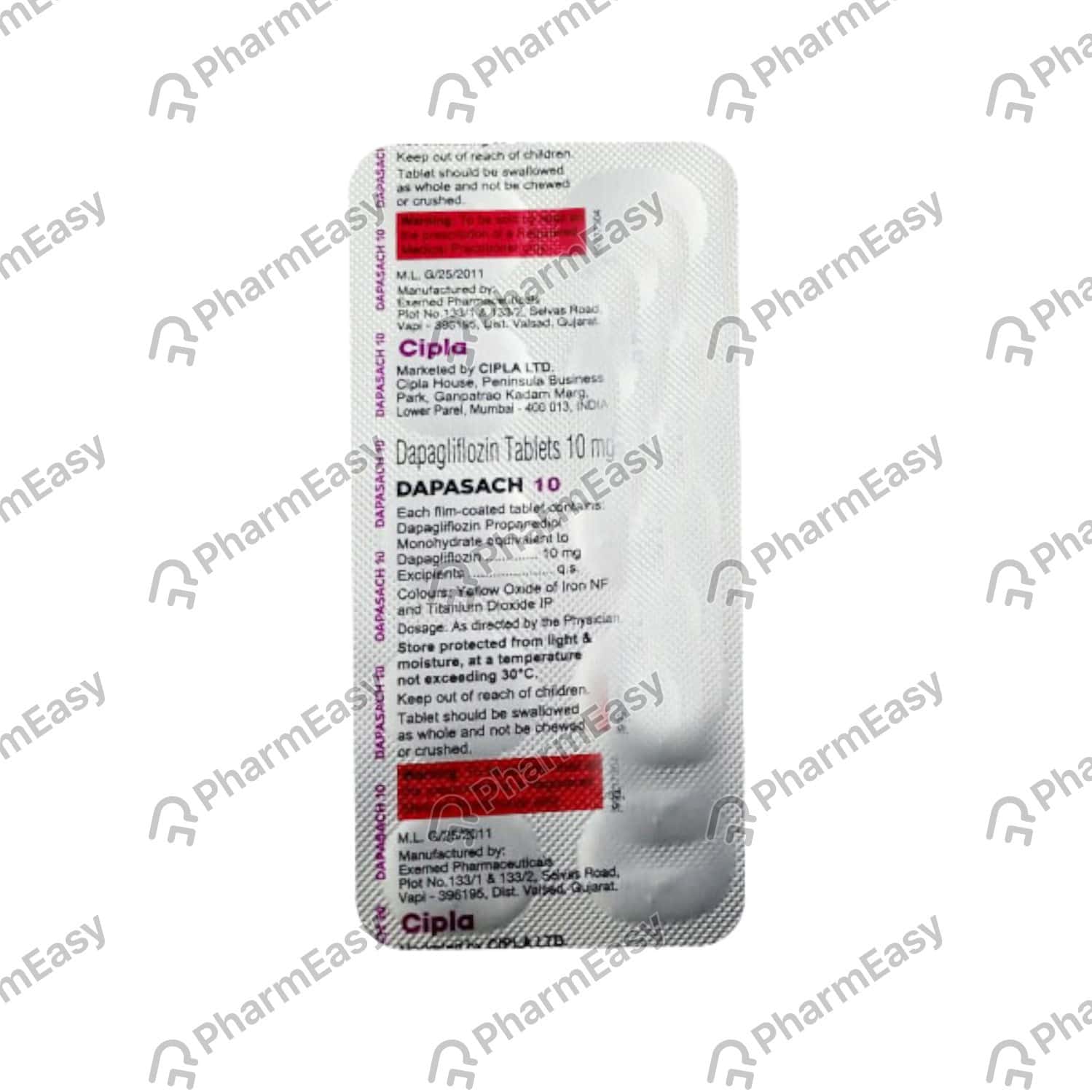 Dapasach 10 MG Tablet (10): Uses, Side Effects, Price & Dosage | PharmEasy