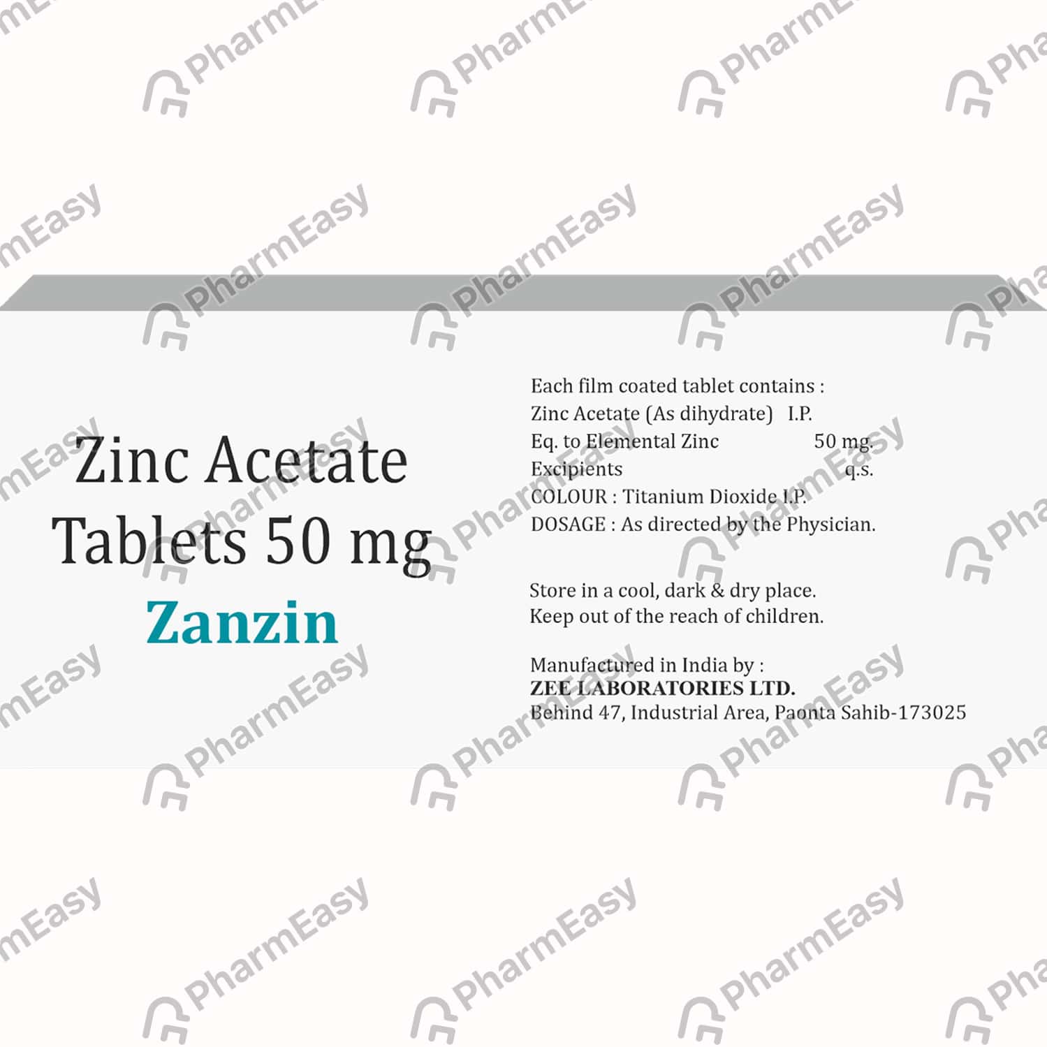 Buy Zanzin 50 MG Tablet (10) Online at Flat 15% OFF | PharmEasy