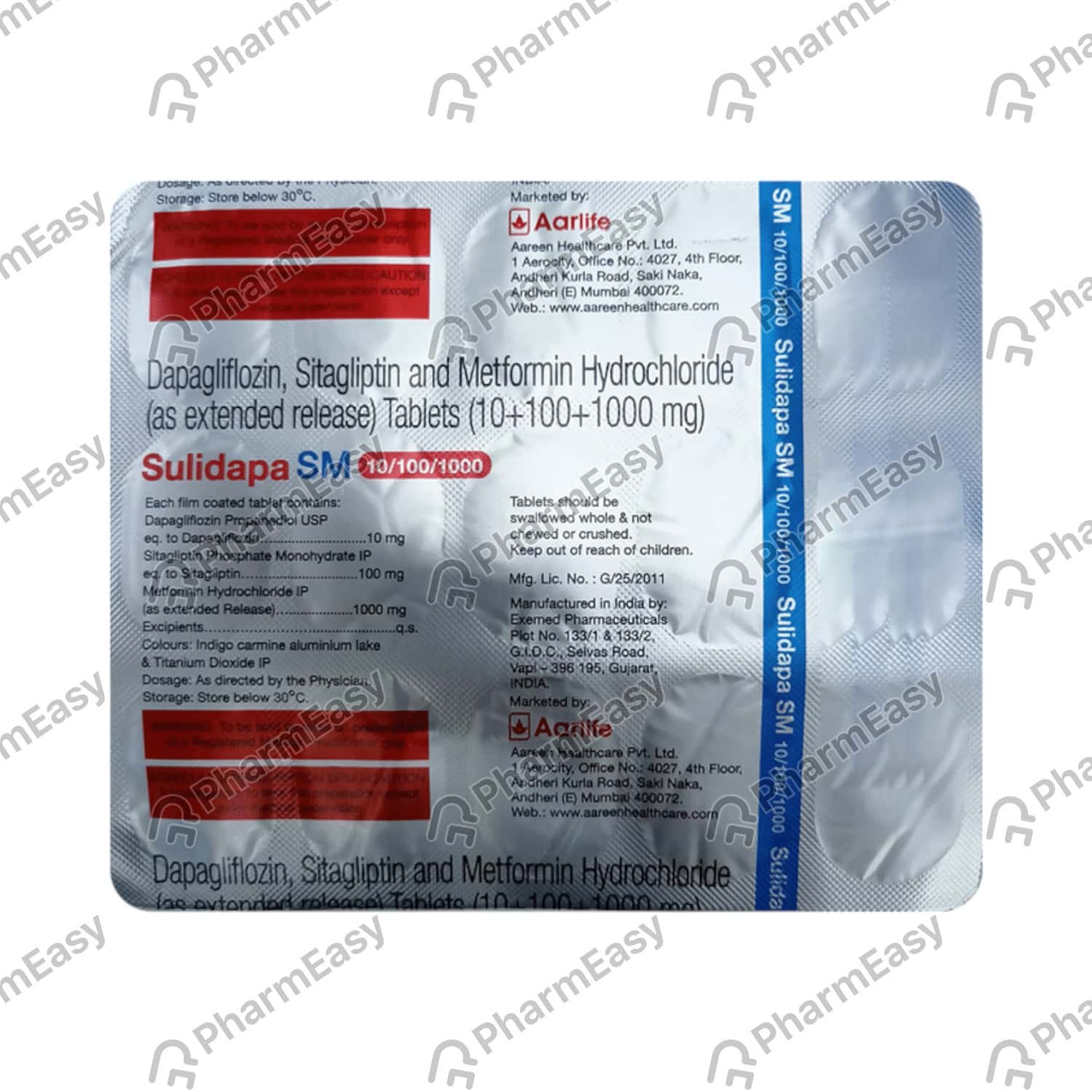 Sulidapa Sm 10/100/1000mg Strip Of 15 Tablets: Uses, Side Effects ...