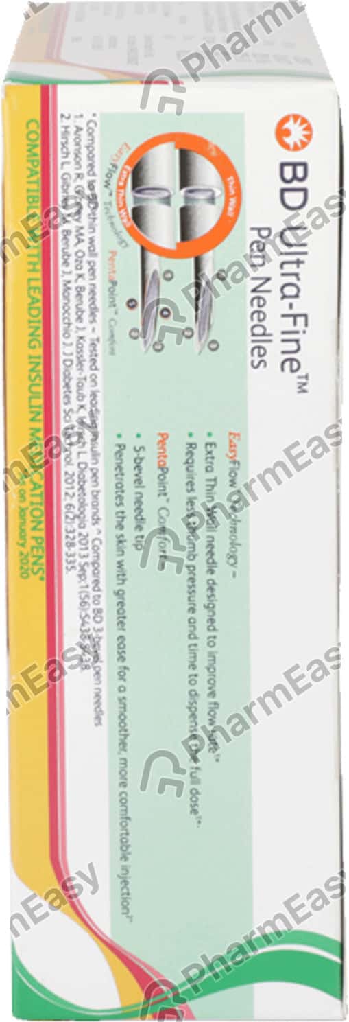 Buy BD ULTRA FINE EASY FLOW PENTA POINT 4MM 32G BOX OF 50 PEN NEEDLES ...