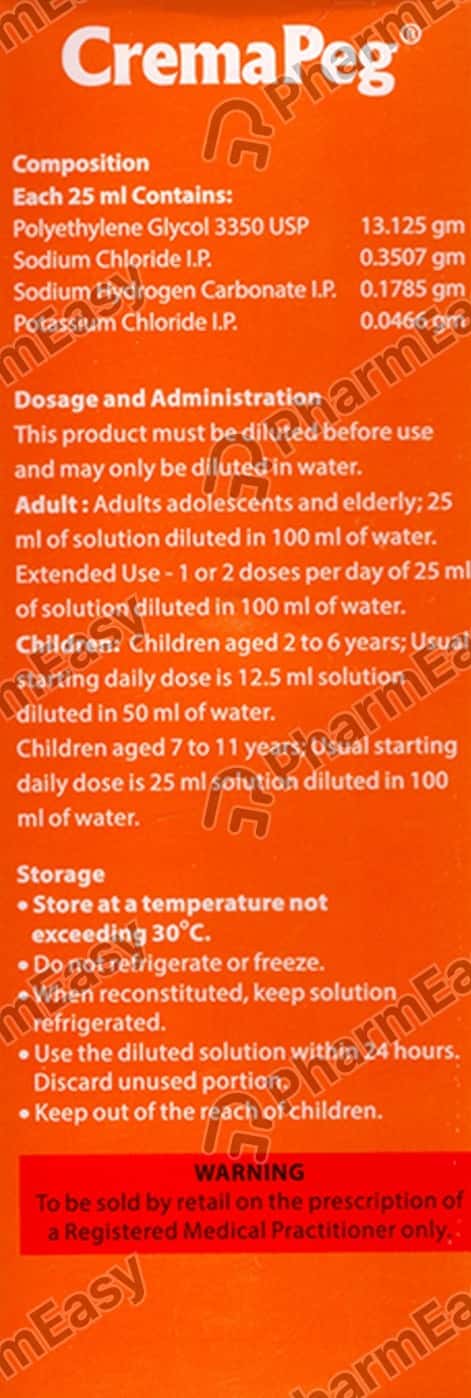 Buy Cremapeg Bottle Of 200ml Solution Online at Flat 15% OFF | PharmEasy