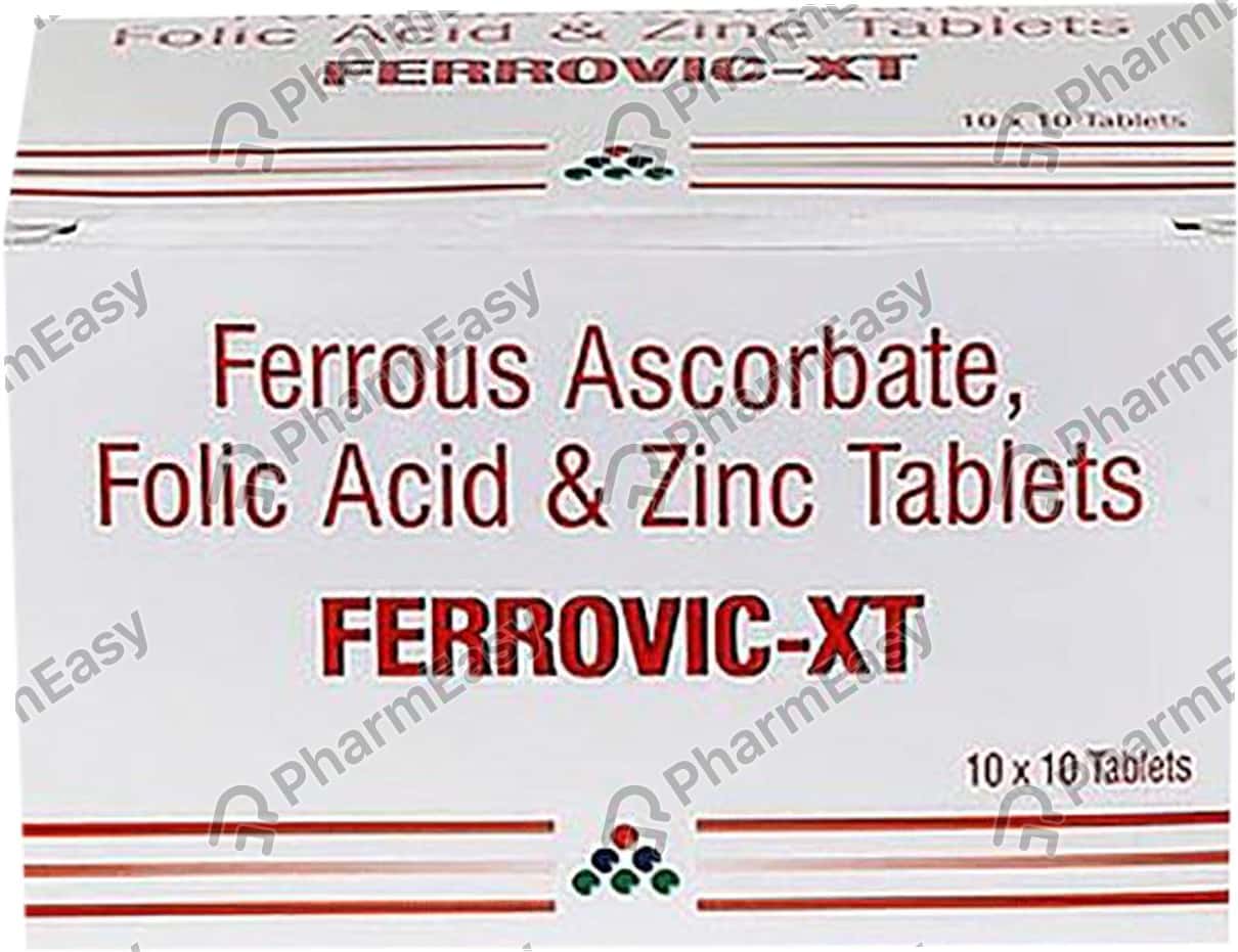 Ferrovic Xt Strip Of 10 Tablets: Uses, Side Effects, Price & Dosage ...