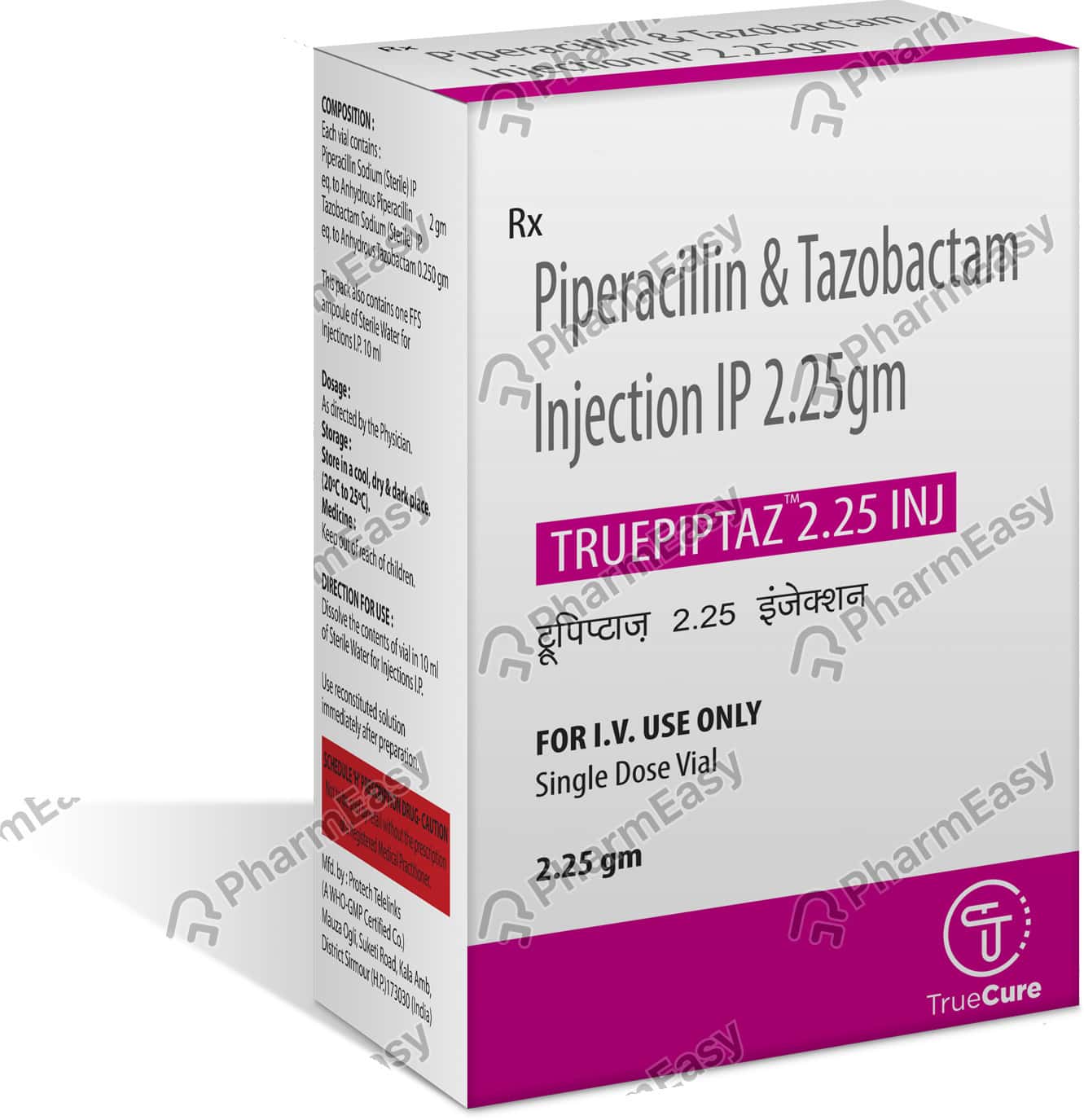 Truepiptaz 2.25gm Dry Vial Of 1 Powder For Injection: Uses, Side ...