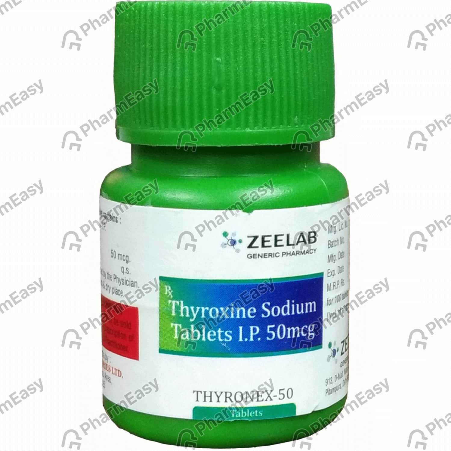 Thyronex 50 MCG Tablet (100): Uses, Side Effects, Price & Dosage ...