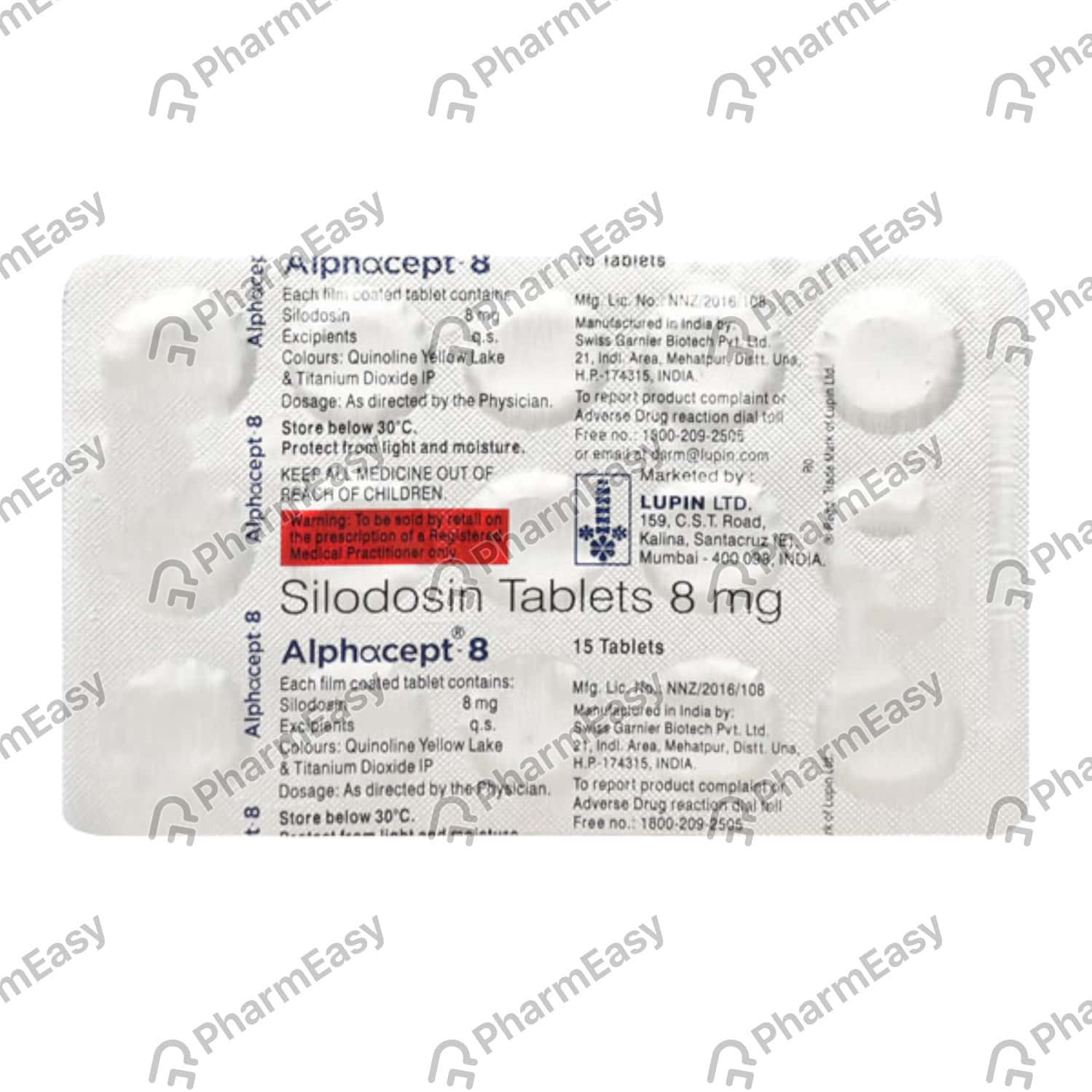 Alphacept 8 MG Tablet (15): Uses, Side Effects, Price & Dosage | PharmEasy