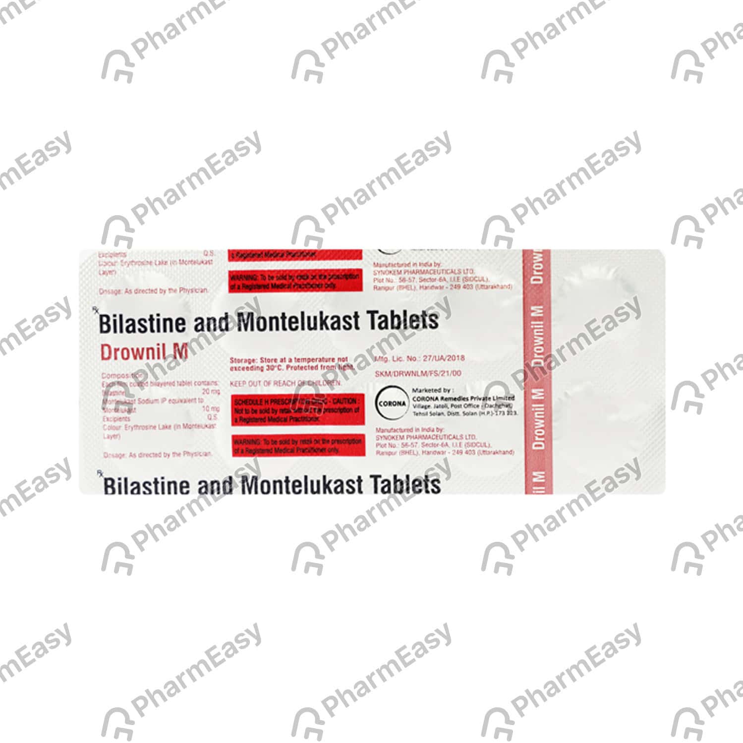 Drownil M Strip Of 10 Tablets: Uses, Side Effects, Price & Dosage ...