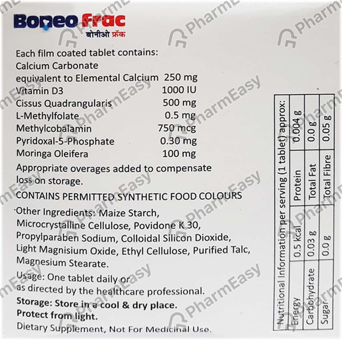 Buy Boneo Frac Strip Of 10 Tablets Online at Flat 15% OFF | PharmEasy