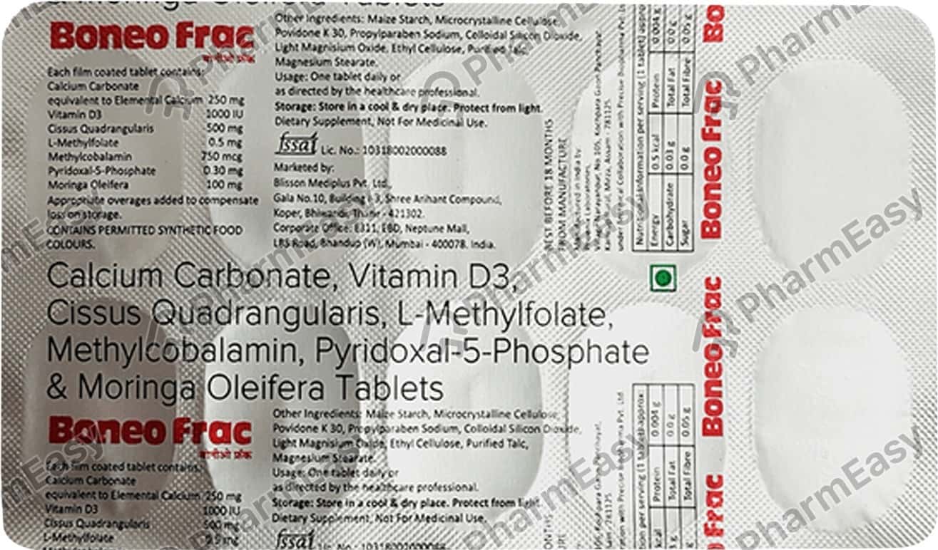 Buy Boneo Frac Strip Of 10 Tablets Online at Flat 15% OFF | PharmEasy
