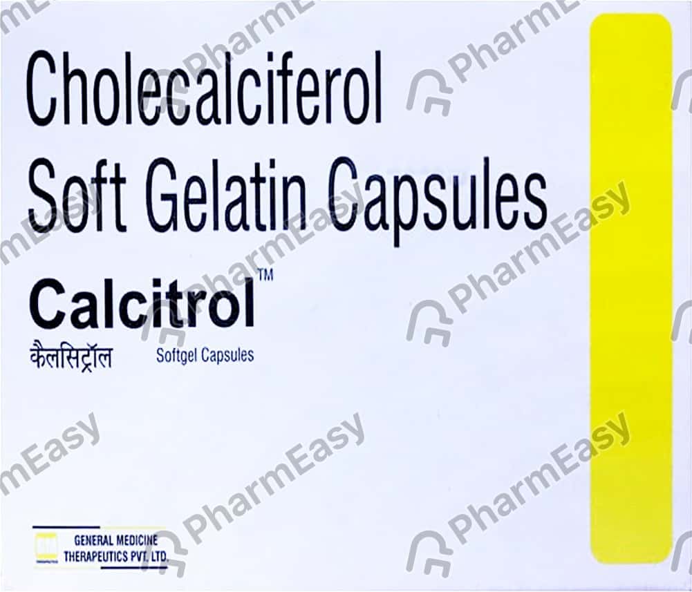 Calcitrol 60000 IU Capsule (4): Uses, Side Effects, Price & Dosage ...