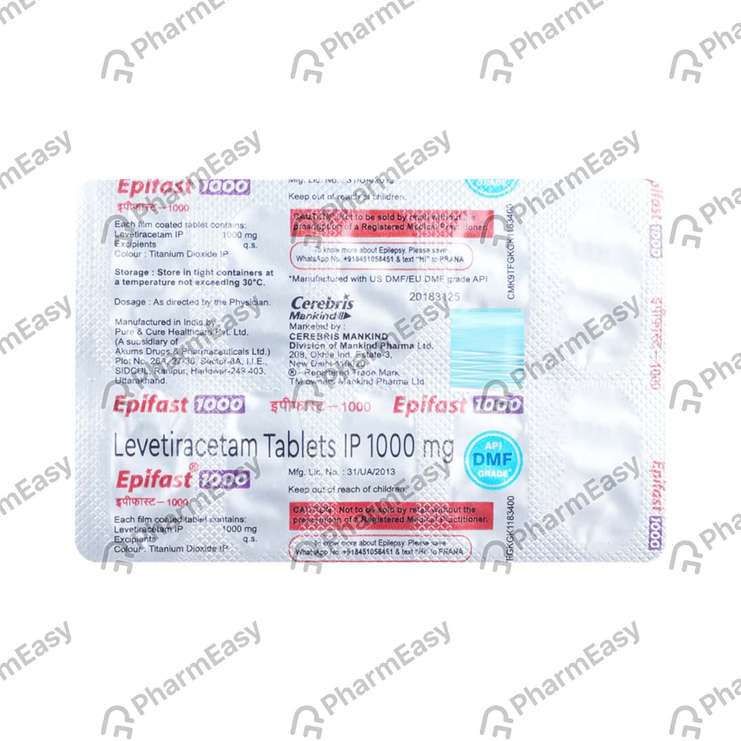 Epifast 1000 MG Tablet (10): Uses, Side Effects, Price & Dosage | PharmEasy