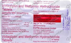 Zomelis Met 50/850mg Strip Of 15 Tablets: Uses, Side Effects, Price ...