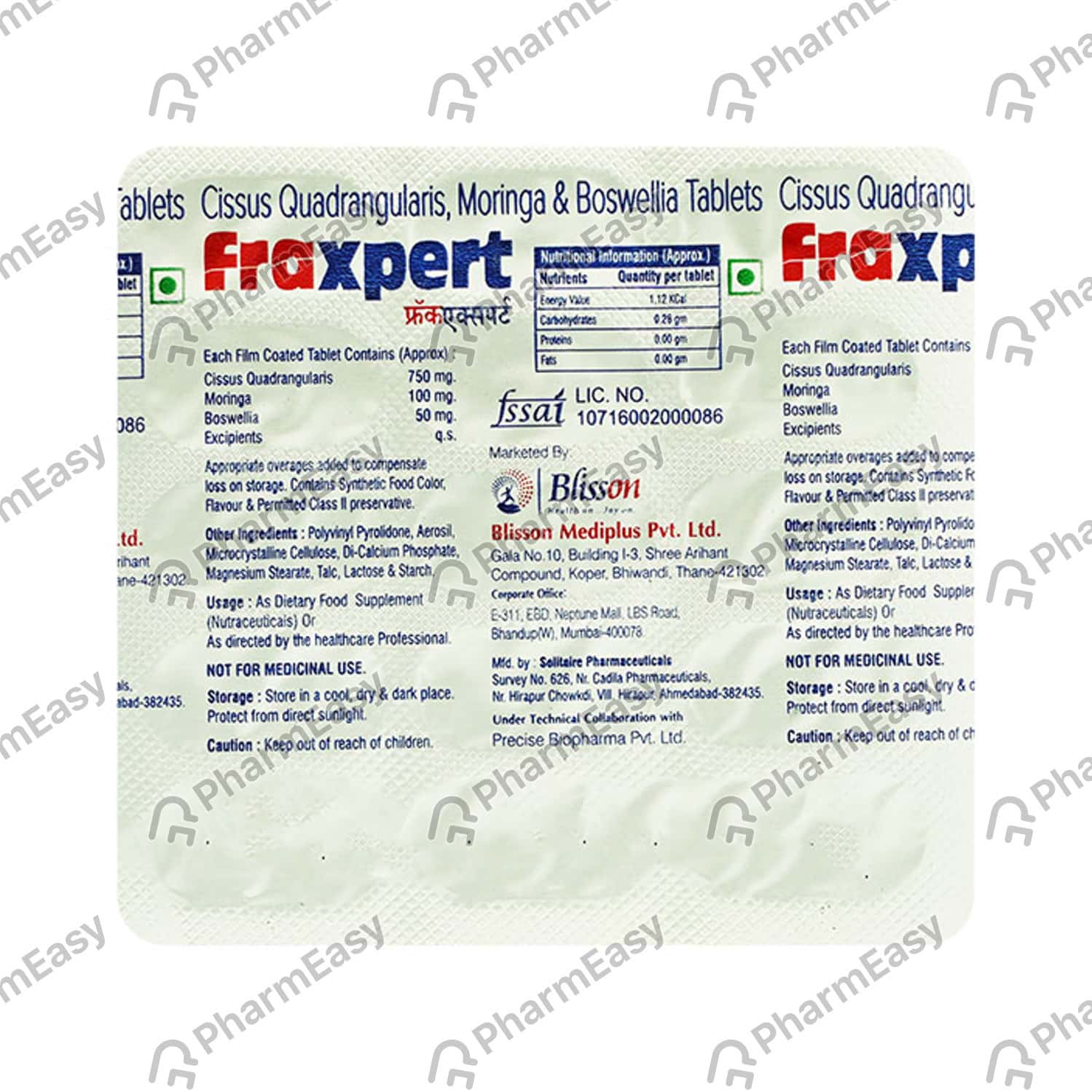 Buy Fraxpert Strip Of 15 Tablets Online at Flat 15% OFF | PharmEasy