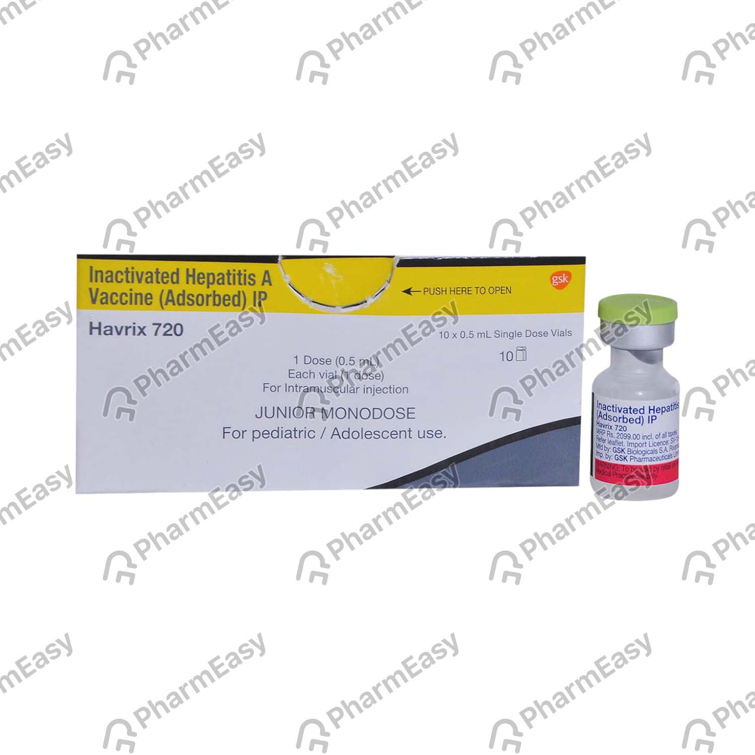 Havrix 720 IU/0.5ML Vaccine (0.5): Uses, Side Effects, Price & Dosage ...