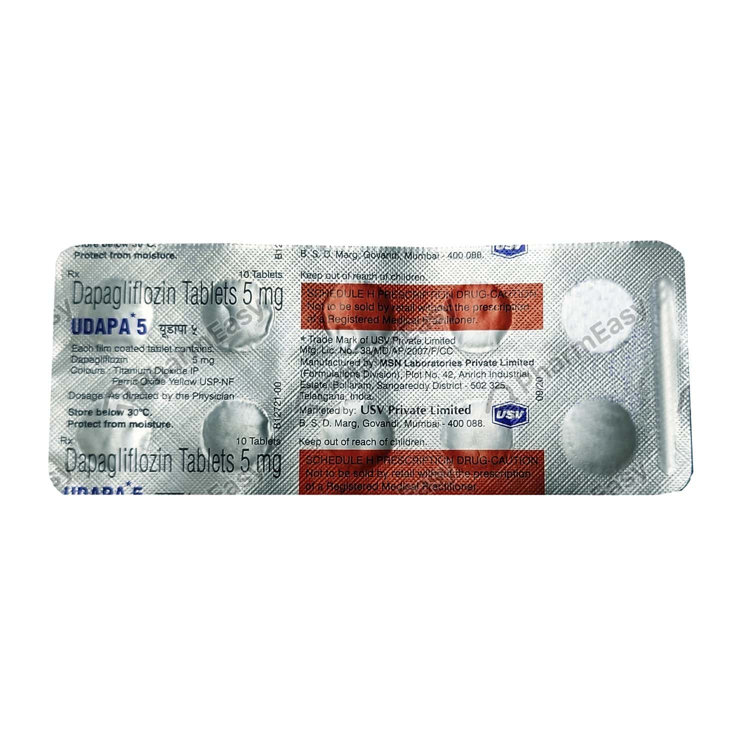 Buy Udapa 5 MG Tablet (10) Online at Flat 18% OFF* | PharmEasy