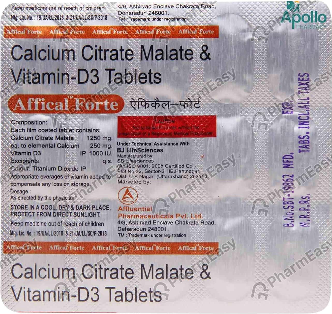 Affical Forte Strip Of 15 Tablets: Uses, Side Effects, Price, Dosage ...