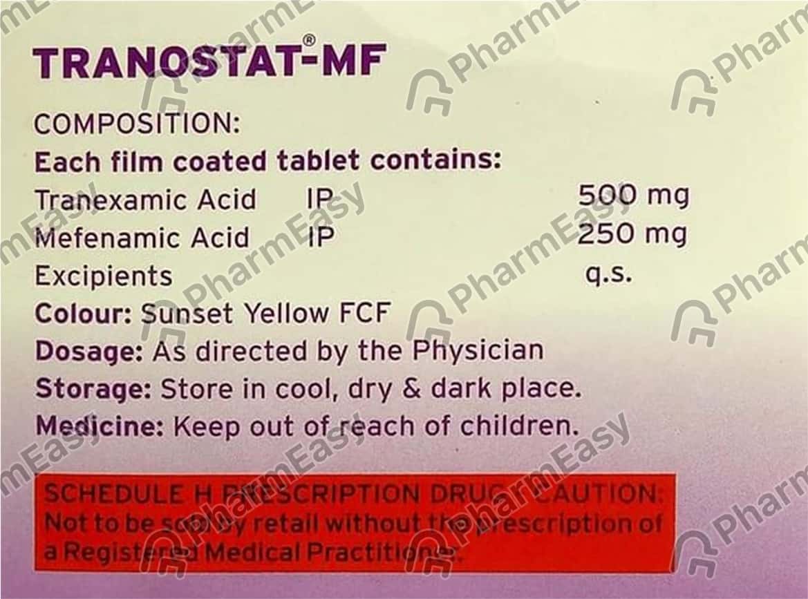 Tranostat Mf Strip Of 10 Tablets: Uses, Side Effects, Price & Dosage ...