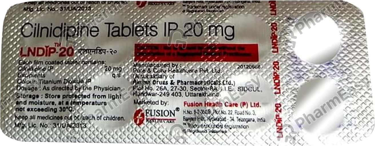 Lndip 20 MG Tablet (10): Uses, Side Effects, Price & Dosage | PharmEasy