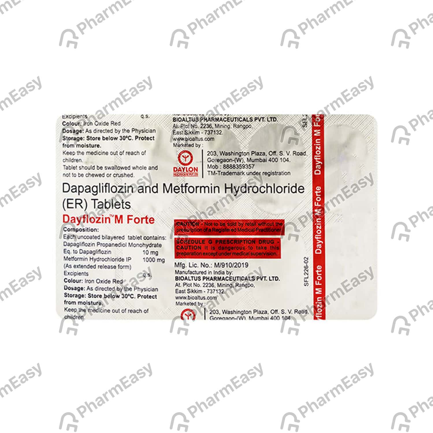 Dayflozin Trio Forte Strip Of 10 Tablets: Uses, Side Effects, Price ...