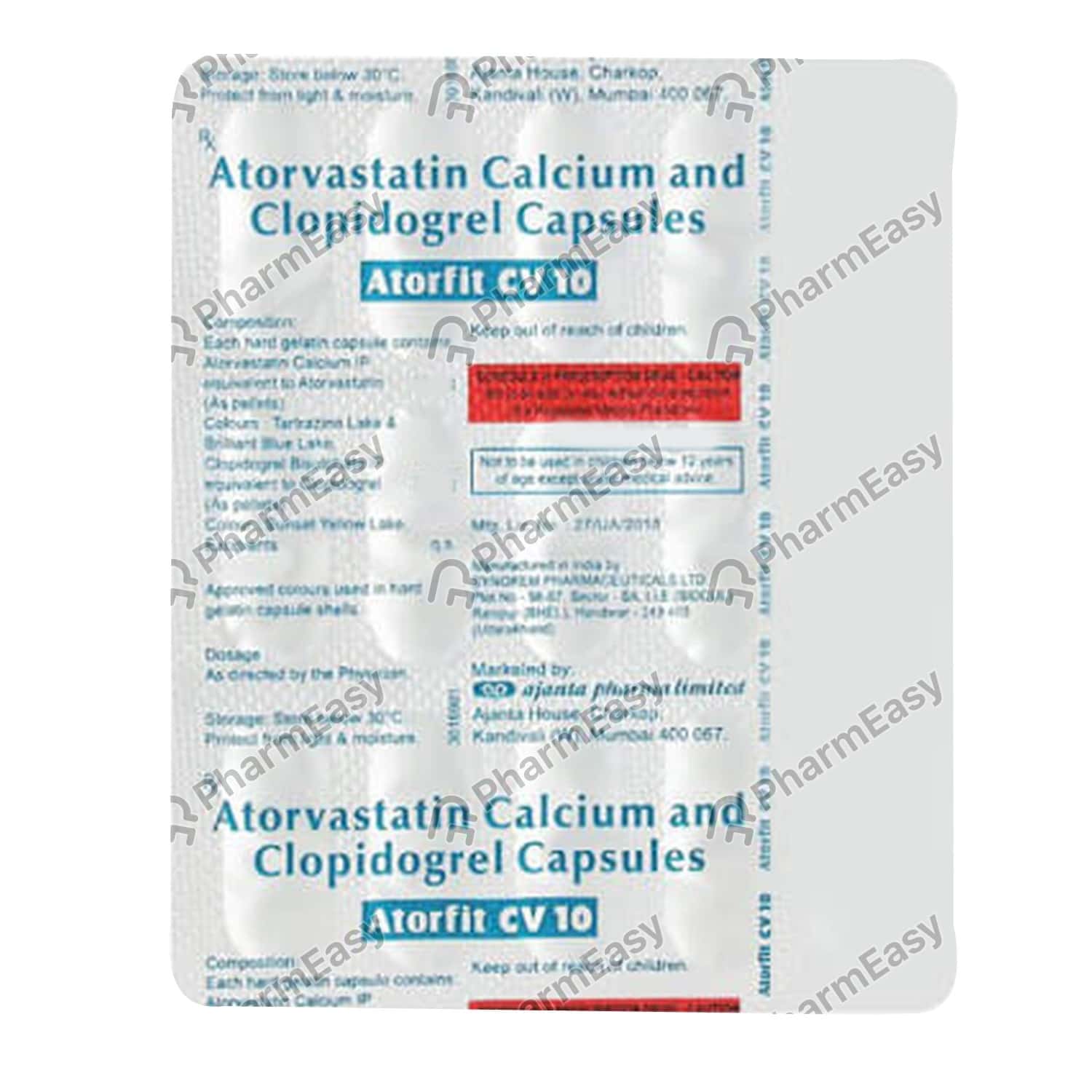 Atorfit Cv 10mg Capsule 15'S - Uses, Side Effects, Dosage, Composition ...