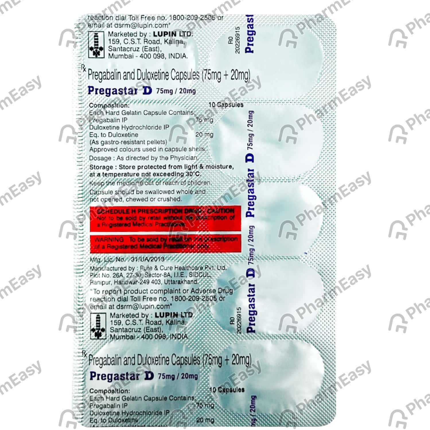 Buy Pregastar D 75/20mg Strip Of 10 Capsules Online at Flat 15% OFF ...