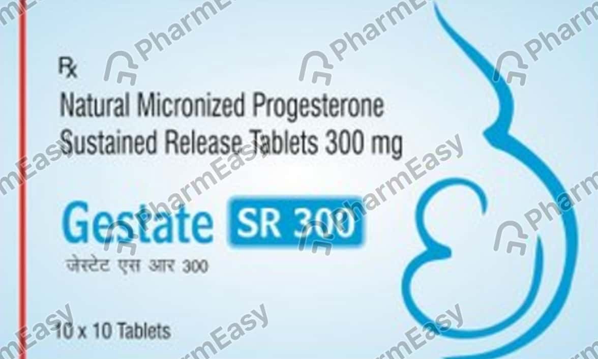 Gestate Sr 300 MG Tablet (10): Uses, Side Effects, Price & Dosage ...