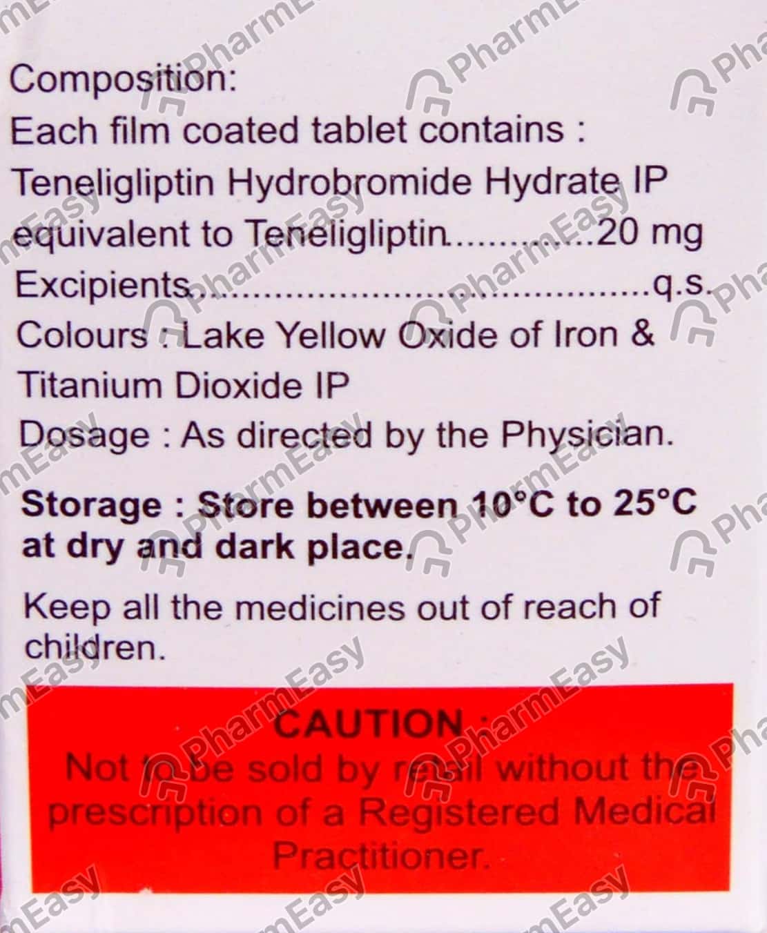 Tendia 20 MG Tablet (15): Uses, Side Effects, Price & Dosage | PharmEasy