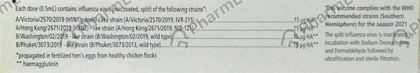 Fluarix Tetra 0.5 ML Suspension For Vaccine (0.5): Uses, Side Effects ...