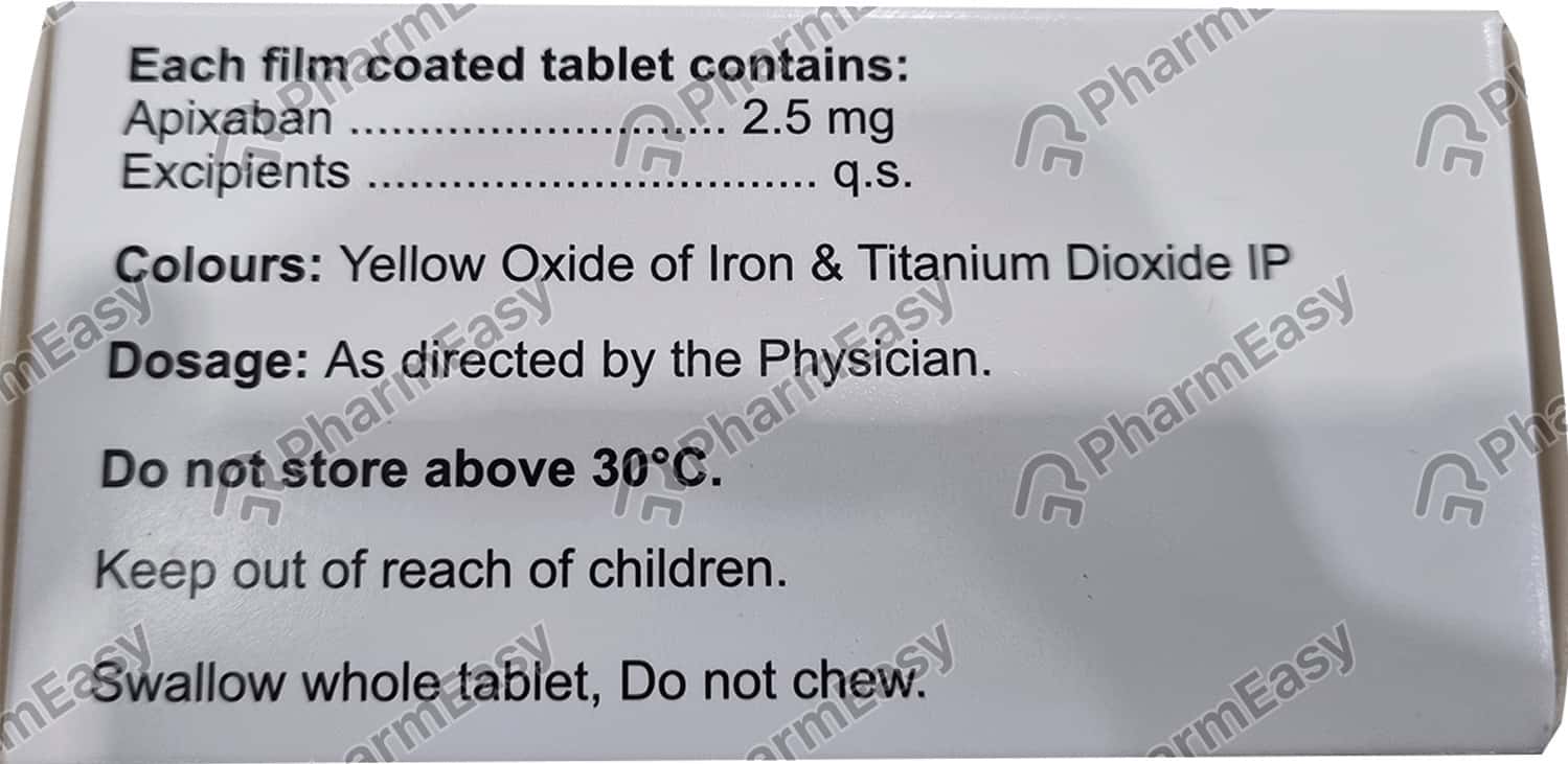 Buy Apigy 2.5 MG Tablet (10) Online at Flat 15% OFF | PharmEasy