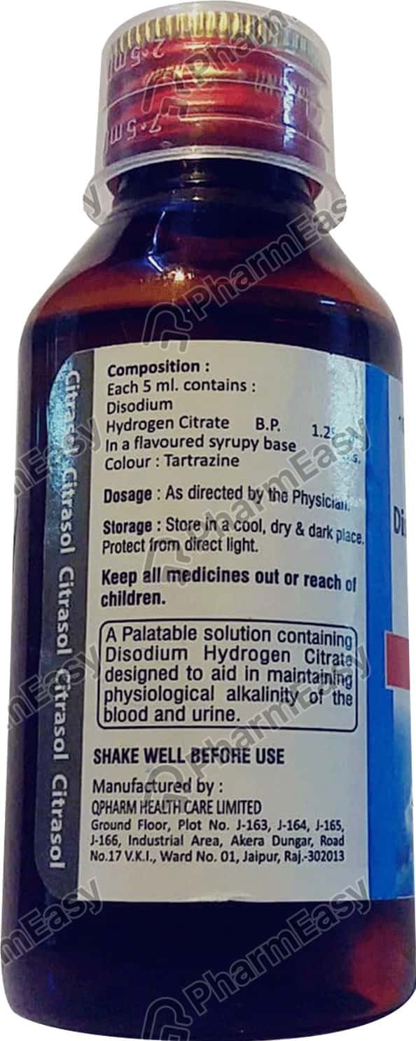 Citrasol 1.4 G Oral Liquid (100): Uses, Side Effects, Price & Dosage ...
