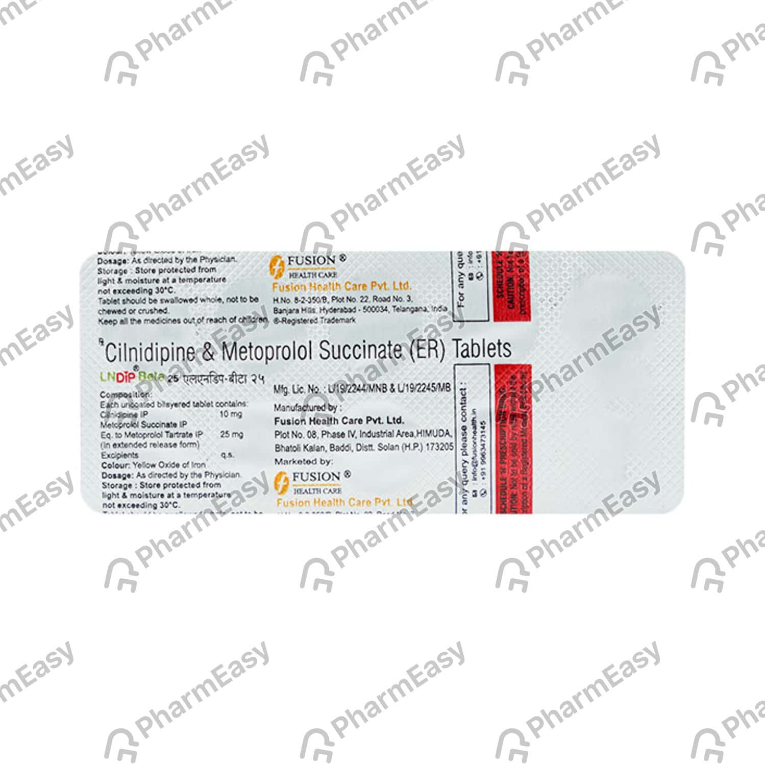 Buy Lndip Beta 25mg Strip Of 10 Tablets Online at Flat 15% OFF | PharmEasy