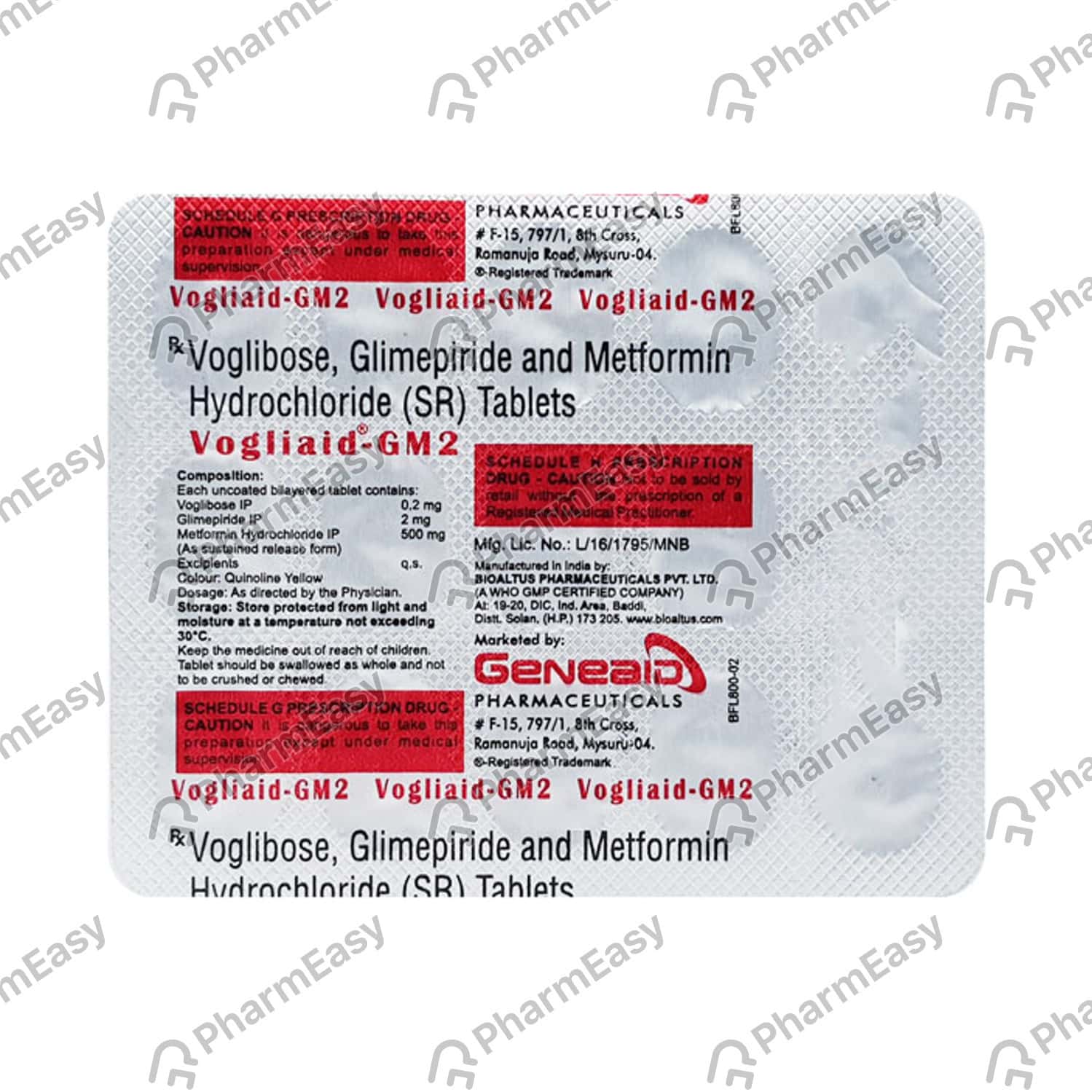 Vogliaid Gm 2mg Strip Of 15 Tablets: Uses, Side Effects, Price & Dosage ...