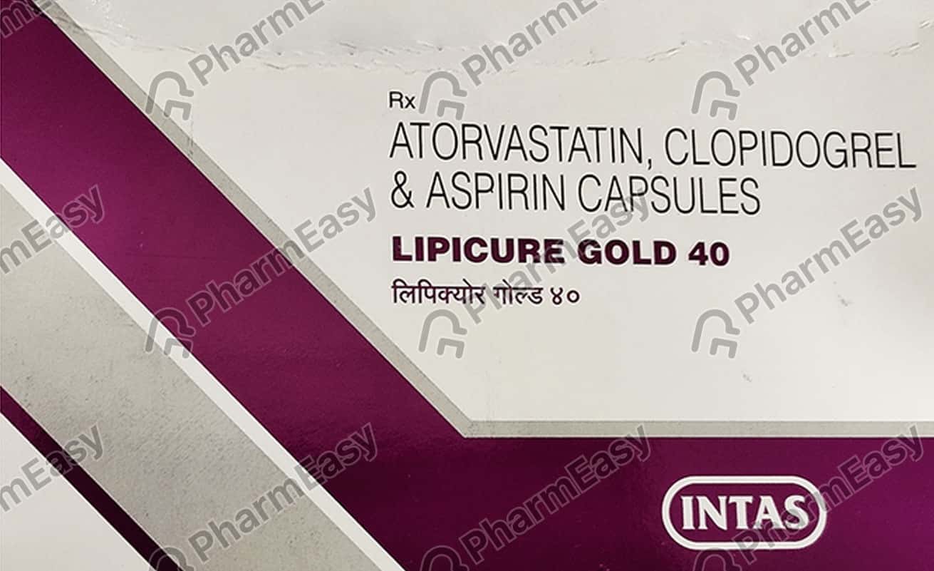 Lipicure Gold 40mg Strip Of 10 Capsules: Uses, Side Effects, Price ...