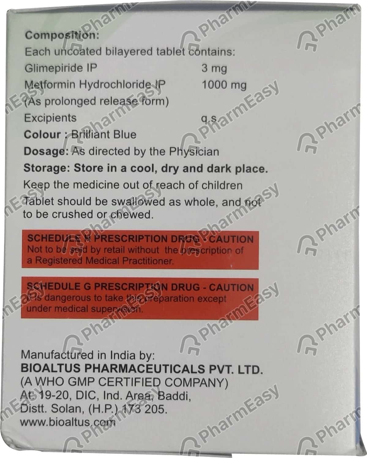 Glimsay M 3mg Forte Strip Of 15 Tablets: Uses, Side Effects, Price ...